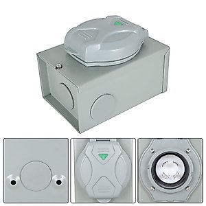 labwork 25FT L14-30P to L14-30R Generator Extension Cord 30 A Generator Cord Pre-Drilled Power Inlet Box Water Proofing Combo Kit L14-30P Generator Inlet Box 125/250 Volts