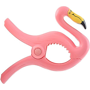 Flamingo Beach Towel Clips Jumbo Size for Beach Chair, Cruise Beach Patio, Pool Accessories for Chairs, Household Clip, Baby Stroller.