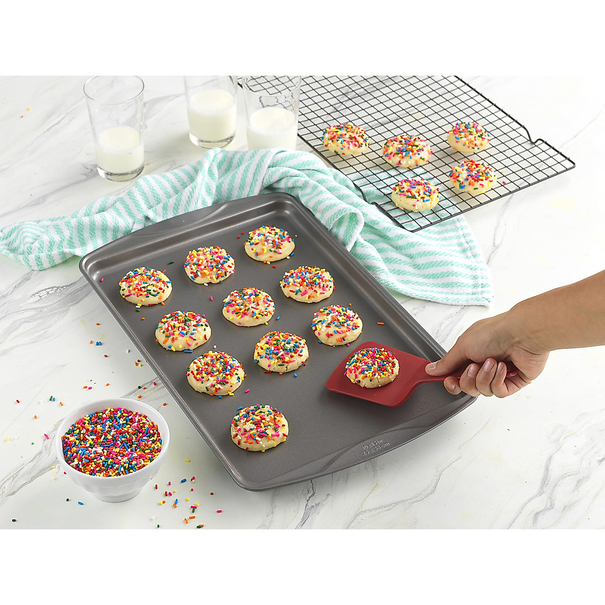 GoodCook Signature Baking Sheets, 15 x 10, Grey Non-stick