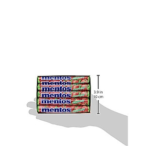 Mentos Chewy Mint Candy Roll, Strawberry, Non Melting, Party,15 Count (Pack of 1)