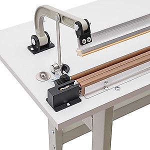 Plastic Sealer Machine Foot Pedal Heat Sealing Machine Cutting Machine110V 850W Bag Sealer 22in Heat Seal Foot Pedal Sealer Heat Sealer With Cutter, 0.6mm Wide Seal and Foot Contro