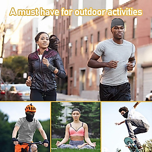 TICONN Neck Gaiter Face Cover Scarf, Breathable Sun & Wind-proof for Skiing Fishing Hiking Cycling (Quick Dry, Black)