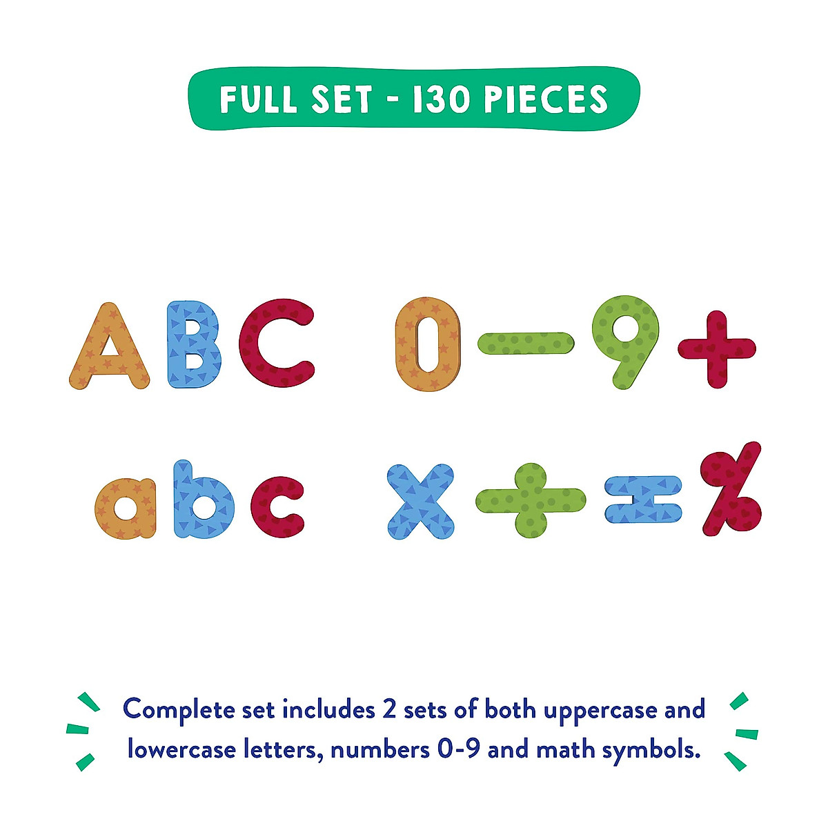 Magic Scholars ABC Magnetic Letters for Toddlers (3+ Years) 130 Pcs Alphabet Magnets and Magnetic Numbers Gift Set, Large Letter Magnets for Fridge, ABC Magnets Educational Toy