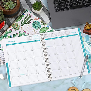 2023-2024 Monthly Calendar/Planner - Monthly Planner/Calendar 2023-2024, 9" x 11", Jan 2023 - Dec 2024, Planner 2023-2024 with Monthly Tabs, Twin-Wire Binding, Two-Side Pocket, Perfect Organizer.