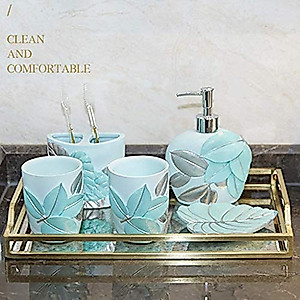 TFIIEXFL Design Bathroom Accessory Set, Soap Dish, Tooth Brush Holder, Soap Dispenser