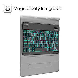 Fintie Keyboard Case for Samsung Galaxy Tab S8/Tab S7 11 Inch (Model SM-X700/X706/T870/T875/T878), Slim Stand Cover w/Detachable Wireless Bluetooth Keyboard, 7 Color Backlight, Black