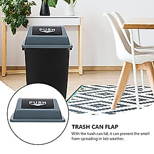 Cabilock Sink Accessories with Plastic Part Replacement Lid Rooms Bathroom Trash Accessory Supplies Large Sign Can Sanitation Dorm Push Topper Recycling Swing Lids Waste Bedroom for Carcan