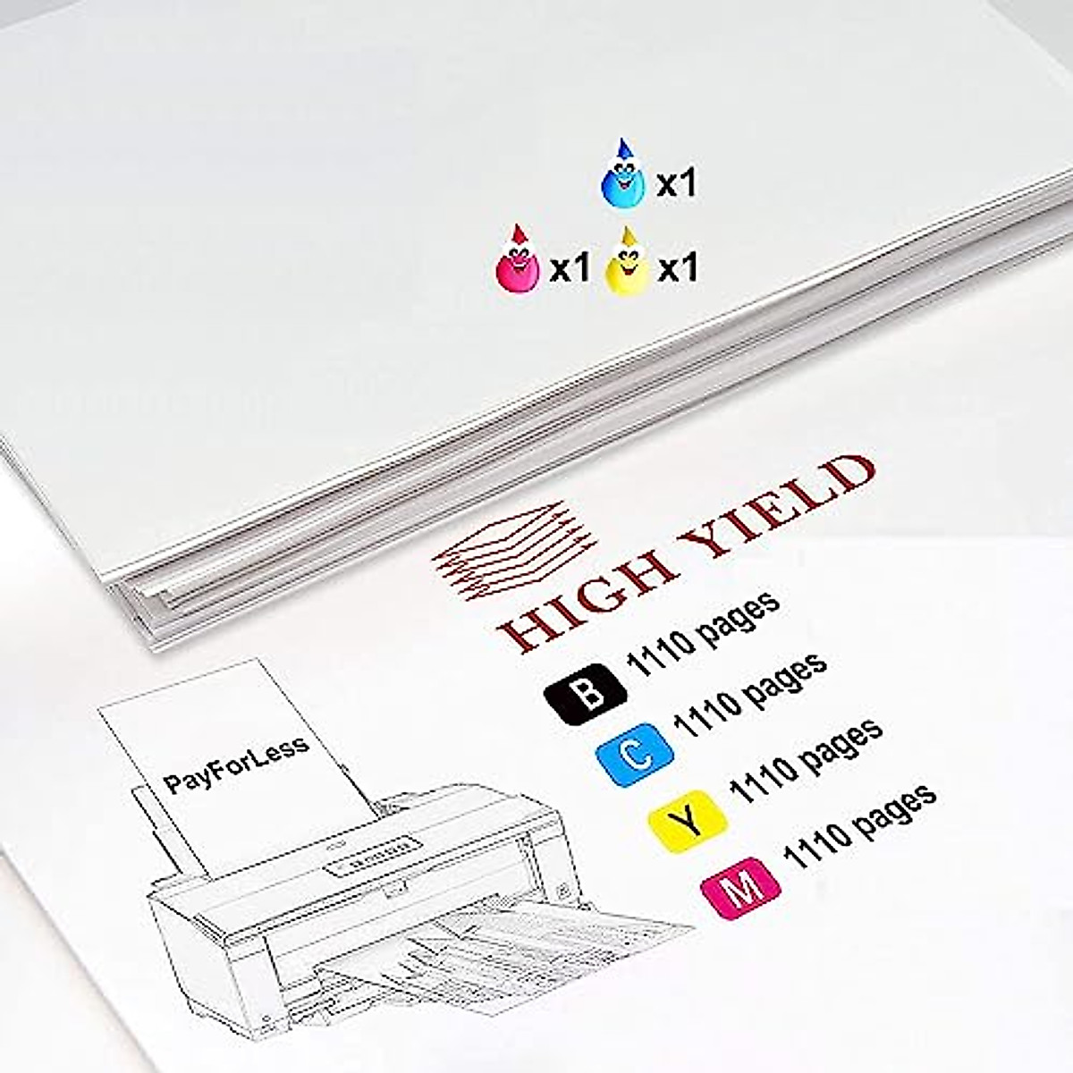 822XL Remanufactured for Epson 822XL Ink Cartridges for Epson 822XL Printer Ink Epson Workforce Pro WF-3820 WF-4820 WF-4830 WF-4833 WF-4834 Printer 3PACK (822（Cyan, Magenta, Yellow）)