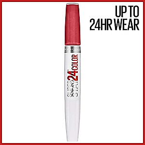 Maybelline New York Super Stay 24, 2-Step Liquid Lipstick Makeup, Long Lasting Highly Pigmented Color with Moisturizing Balm, Continuous Coral, Coral Pink, 1 Count