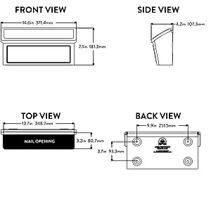 Architectural Mailboxes Venice Stainless Steel Wall Mount Mailbox, 2690PS-10, Stainless Steel, Small Capacity