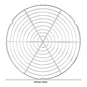 Barbecue Wire Mesh Multifunction Round Grill Net Grill Cooking Grid Grate Wire Steaming Cooling Barbecue Rack/Carbon Baking Net/Pan Grate Outdoor Garden Camping Picnic Tool (32.5 cm / 12.8 in Dia)