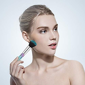 Makeup Brushes Set Crystal Handle - 10pcs Colorful Diamond Cosmetic Kabuki Brushes Foundation Concealer Face Powder Eye Shadows Highlight Brush Kit For Makeup