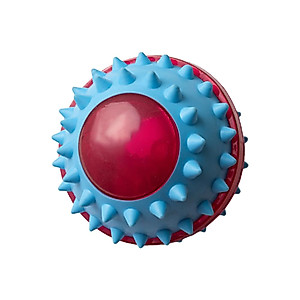 Dog Chewing Ball, Interactive Dog Teething Toy Bite Resistant Dog Toy Ball with LED Flash Light for Small Medium Dogs (Diameter 2.8")