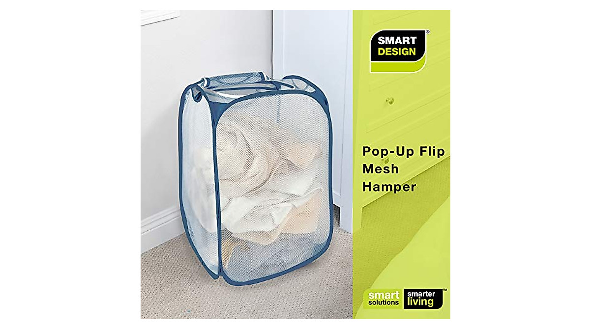 Smart Design Deluxe Collapsible Laundry Basket – 3 Loads