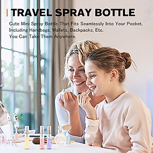 Csdtylh Mini Spray Bottle 5ml, Refillable Glass Spray Bottle, Glass Bottle Atomizer, Perfume Mouthwash Atomizer for Cleaning 5ml Refillable Container for Travel, Essential Oils, Perfume 60 Pcs, 5ml