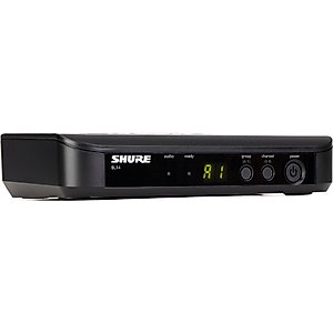Shure BLX4 Single Channel Wireless Receiver with Frequency QuickScan, Audio Status Indicator LED, XLR and 1/4-inch Outputs - for use with BLX Wireless Systems (Transmitter Sold Separately) | H9 Band