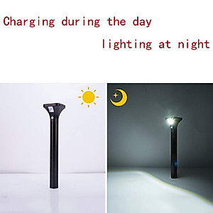 ZMY LED Solar Black Induction Pillar Light Outdoor Garden Lawn Post Lighting Landscape Home Column Lantern Waterproof Modern Simple Aluminum Pathway Fixture