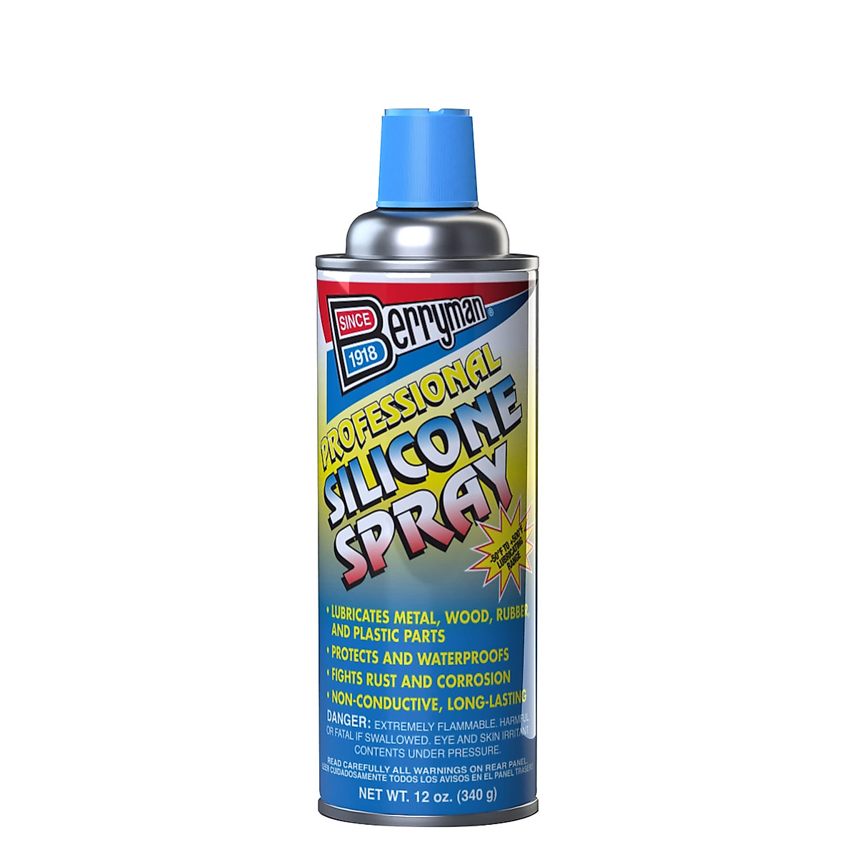 Berryman 1716 Professional Silicone Spray VOC Compliant in All 50 States, 12 oz., Pack of 1