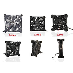 Easycargo Fan Anti Vibration Pads, Fan Damper for Noise Reduction, Silicone Damper for Low Noise Fan 80mm, 92mm, 120mm, 140mm (Black 16-Pack)