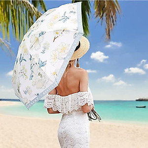 ESUFEIR Sun Umbrella UV Protection-Small Travel Umbrella Compact for Sun and Rain Windproof-Lightweight Portable Parasol UV Umbrella UV Blocker for Women Girls Kids (Orchid)