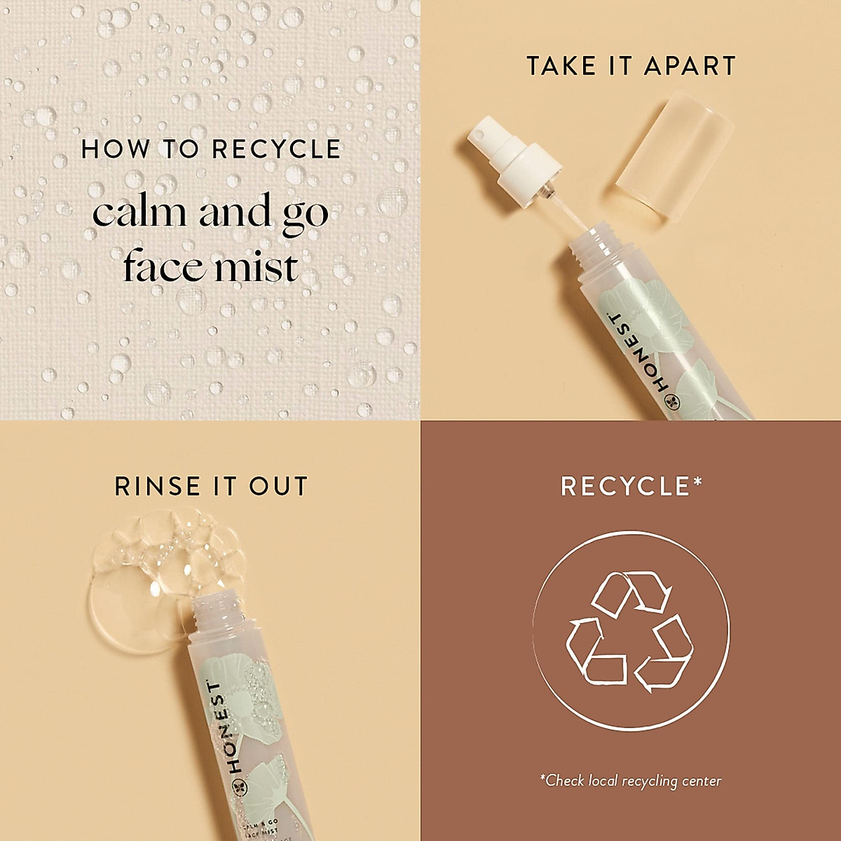 Honest Beauty Cooling Calm + Go Face Mist for Sensitive Skin | Pro-Vitamin B5 + Calming Phyto-Blend | EWG Verified, Vegan + Cruelty Free | 3.3 fl oz