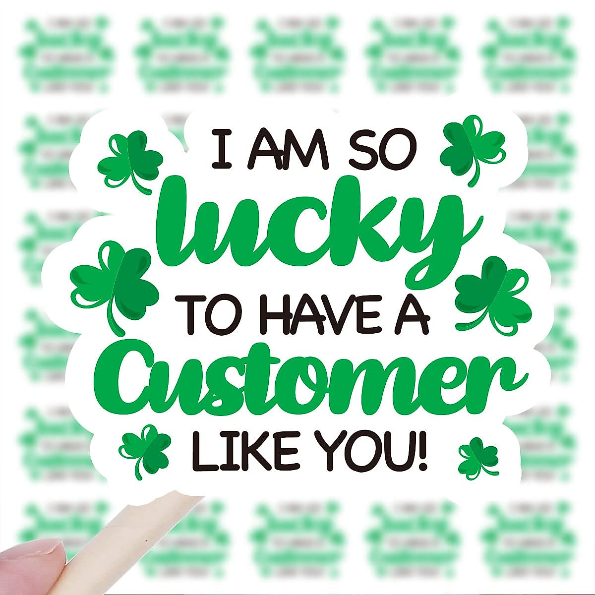 200 PCS I am So Lucky to Patrick's Day Stickers,Cute Small Business Envelopes Stickers for Business Packages/Handmade Goods/Bags,Patrick's Day Theme Small Shop Business Stickers for Envelopes Seals
