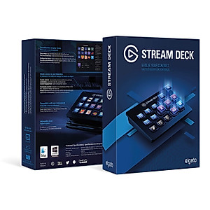 Elgato Stream Deck - Live Content Creation Controller with 15 Customizable LCD Keys, Adjustable Stand, for Windows 10 and macOS 10.11 or Later (Renewed)