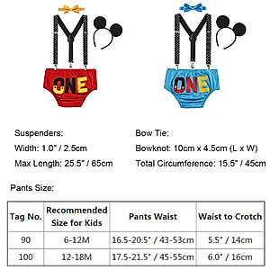 IBTOM CASTLE Baby Boys 1st Birthday Outfit Bodysuit One Piece Gentleman Bottoms Suspender Straps with Bow-tie #22 Red One 12-18 Months