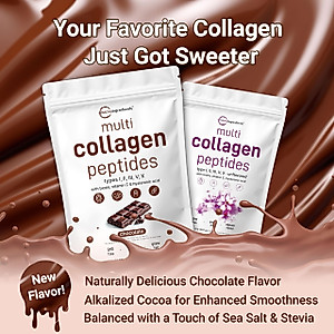 Multi Collagen Protein Powder, 2lbs – Hydrolyzed Collagen Peptides | Type I,II,III,V,X with Biotin 10000mcg, Hyaluronic Acid, Vitamin C – Unflavored – Keto & Paleo Friendly, Easy Dissolve, Non-GMO