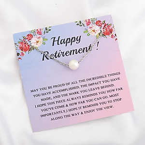 BEKECH Wedding Officiant Jewelry Pastor Marriage Commissioner Pearl Necklace Gift for Officiant Minister Proposal from Bride