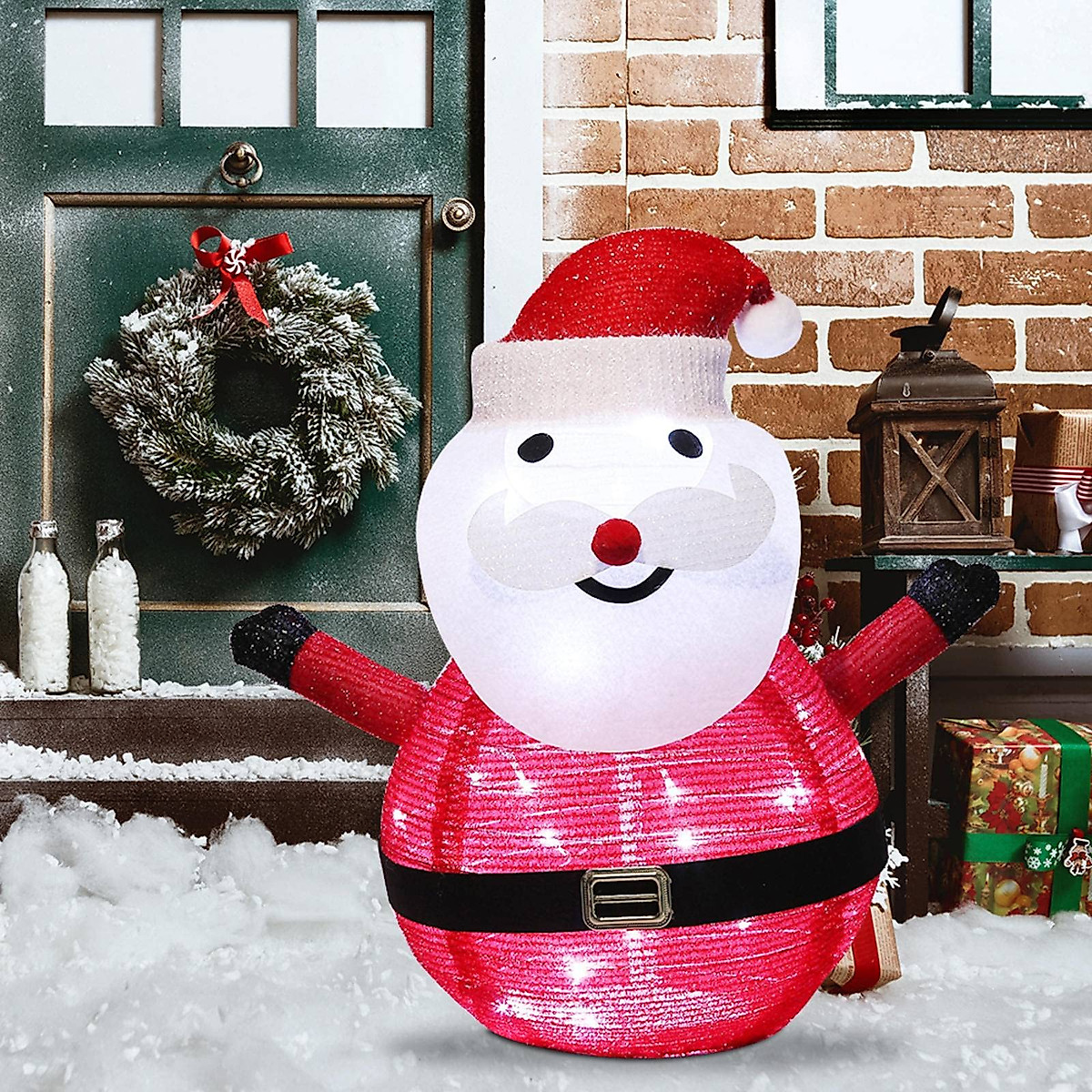 NC Outdoor Garden Decoration Christmas Snowman LED Lights Home Christmas Decorations Garden Landscape Lawn Lights