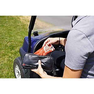 Zero Friction Glove Wallet, Keeps Golf Gloves Dry and Clean, 10 Bonus Tees Included, Black, Universal-fit