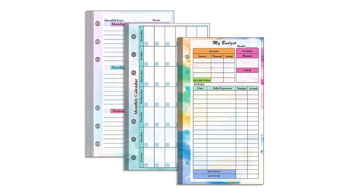 A6 Budget Planner Refill | Prefdo Money Organizer & Calendar