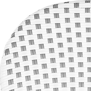 Safavieh Outdoor Collection Hooper Grey/White/Light Brown Stacking Bistro Arm Chair (Set of 2)