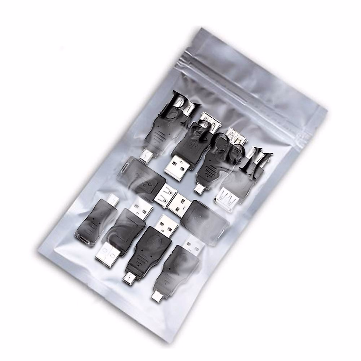 Blacell OTG 5 Pin F/M Mini Changer Adapter Converter USB Male to Female Micro USB