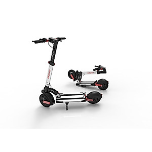 INOKIM QUICK4 Super Electric Scooter Adults 600W (1100W Max) Motor, 44 Mile Range, 25 MPH, 10" Pneumatic Tires, Front & Rear LED Light, Fast Folding Escooter