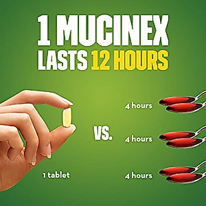 Cough Suppressant and Expectorant, Mucinex DM Maximum Strength 12 Hour Tablets, 7ct, 1200 mg Guaifenesin, Relieves Chest Congestion, Quiets Wet and Dry Cough, 1 Doctor Recommended (Pack of 6)