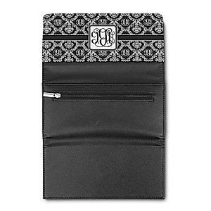 RNK Shops Personalized Monogrammed Damask Leatherette Ladies Wallet