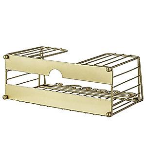 MyGift Vintage Brass Tone Metal Folded Paper Towel Holder with Scrollwork Design - Wall Mounted Trifold Z-Fold Disposable Napkin Dispenser Rack