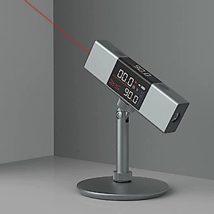 L-as-er Protractor Digital Inclinometer Angle Measure L-as-er Ruler with Bi-Directional L-as-er Marking, Large LCD Angle Finder Multifunction for Fast,Precise&Professional Results (Dual_Laser+Tripod)