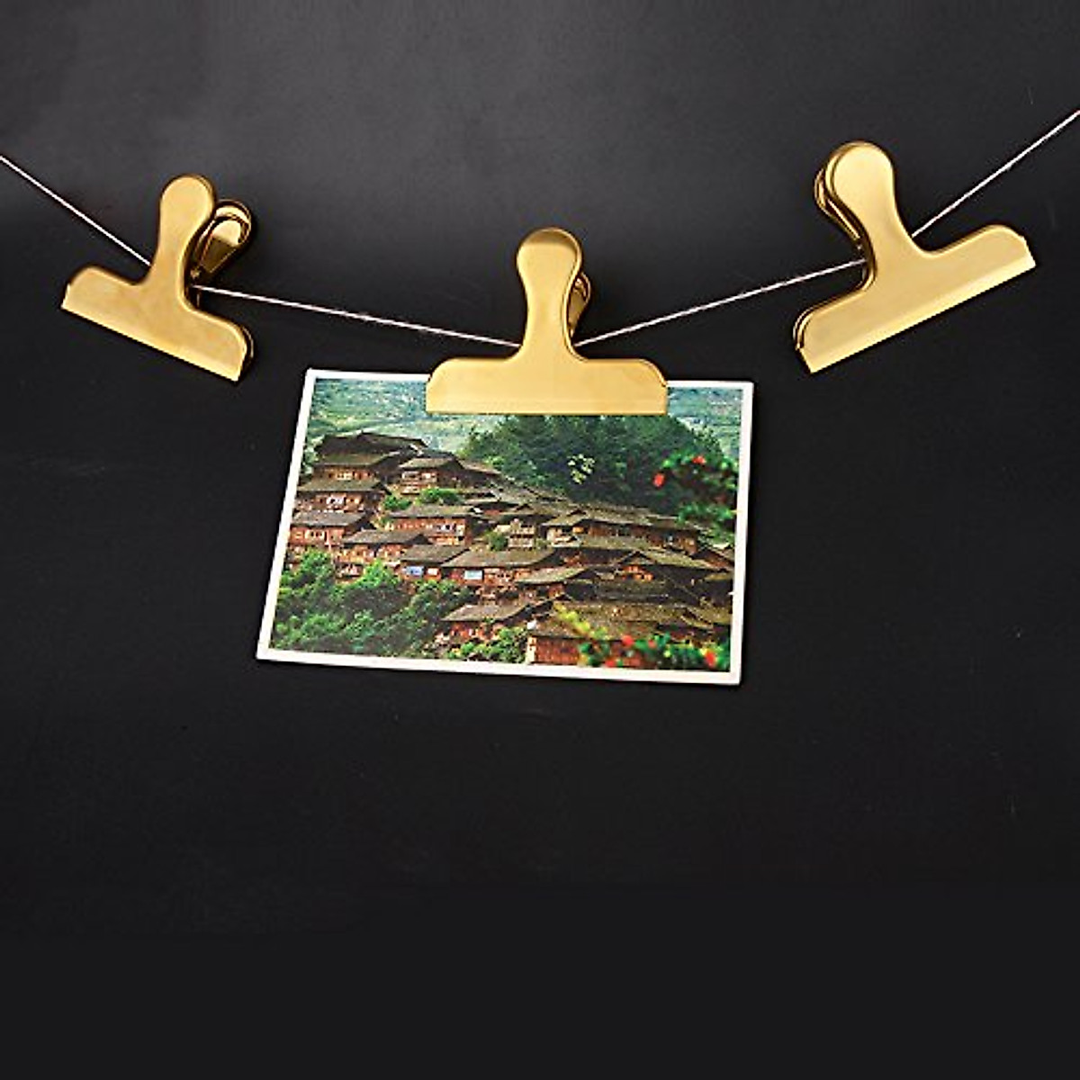 Chip Bag Clips,8 Pack Large Golden Stainless Steel Air Tight Bag Clip Perfect for Kitchen &Office (8 pack)