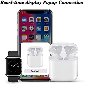 ooderlok Wireless Charging Case for Airpods - Airpod Charging Case Replacement Compatible for Airpods 1 2 with Bluetooth Pairing Sync Button, Airpods Charger Case 1/2 Generation, No Air Pods, white