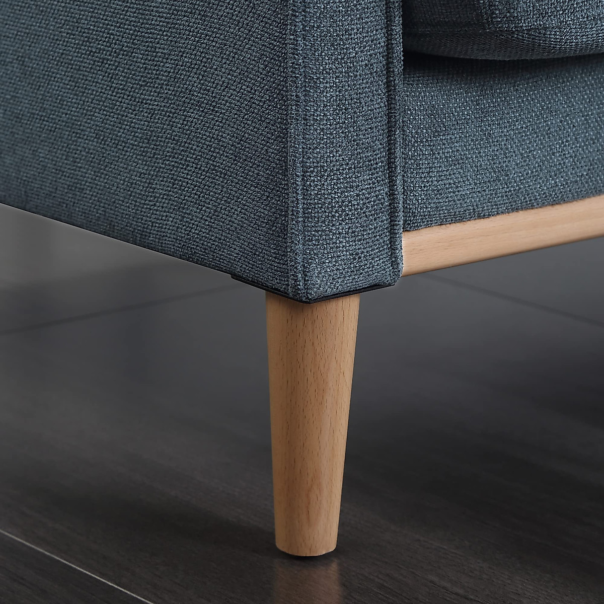 ARCLIS 70" Blue Mid-Century Modern Loveseat with USB Charging Ports, Tufted Upholstered Couch with Solid Wood Leg for Small Space Apartment Office