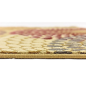 Unique Loom Barista Collection Area Rug - Java (5' 3" x 8' Rectangle, Beige/ Black)