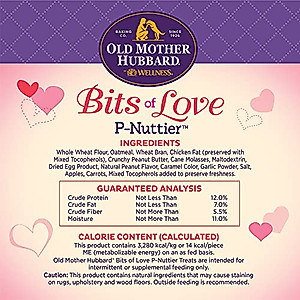 Old Mother Hubbard Natural Crunchy Dog Biscuits, Oven-Baked Healthy Treats for Dogs, Limited-Edition Holiday-Inspired Shapes (Peanut Butter - Valentine's Day, 6-Ounce Bag)