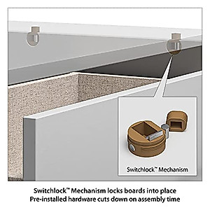 Ameriwood Home Edgewater Dresser, 4 Drawer, Grey Oak