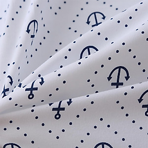 Wowelife Nautical Crib Bedding Sets 3 Piece Whale Crib Comforter Bed Set Sea Crib Bedding Set Nursery Bedding Set with Comforter,Skirt and Fitted Sheet