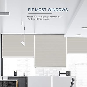 THIRDREALITY ZigBee Smart Blind, Motorized Blackout Window Shades with Remote, Cordless Honeycomb Blinds, Automatic Height Setting, AA Batteries Powered, 27" W x 72" H Beige/White
