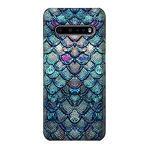 R3809 Mermaid Fish Scale Case Cover for LG V60 ThinQ 5G