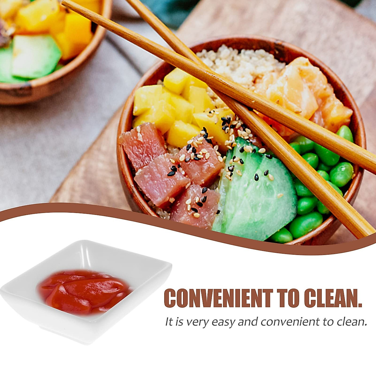 BESTonZON Ceramic Dip Bowls Sets, 3 In White Dipping Sauce Bowls/Dishes for Tomato Sauce, Soy, BBQ and other Party Supplies,Set of 4 Appetizer Plates